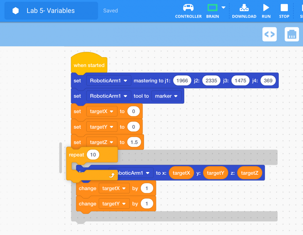 Using an End Effector - Use a Repeat Loop | VEX Education